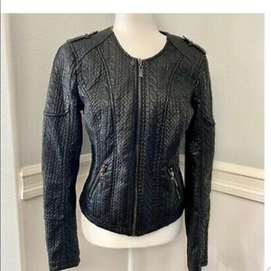 blanc noir | Jackets & Coats | Bnci Black Quilted Vegan Leather Jacket | Poshmark